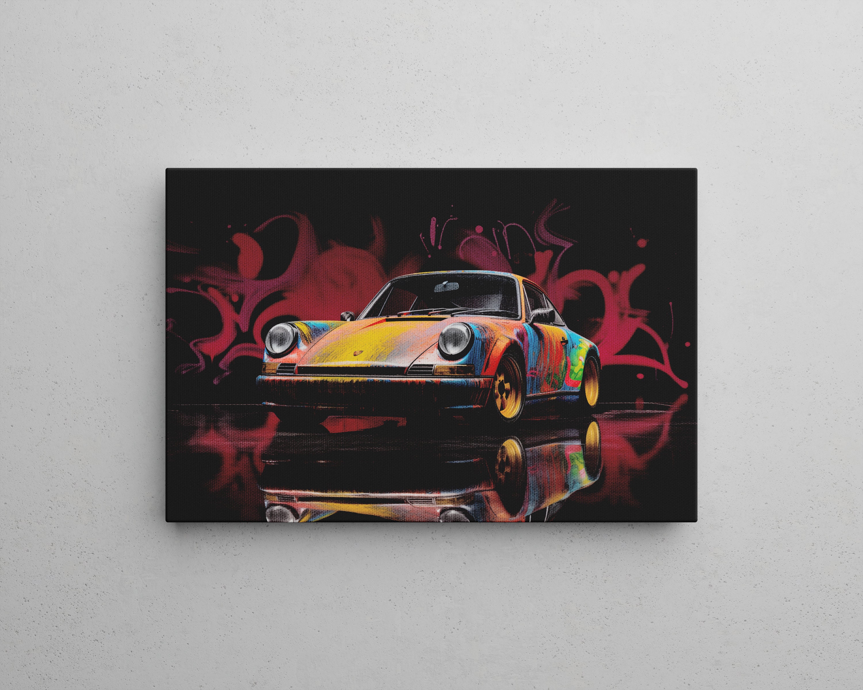 WALL PICTURE of PORSCHE 911 WALLART Ready to Hang Porsche Painting on ...
