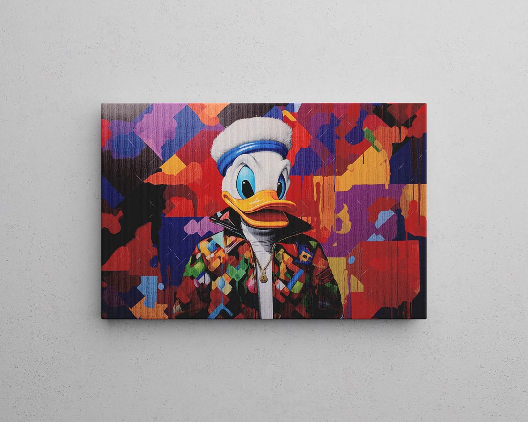 Mickey Mouse Drawing | Pop Art Wall Picture on Canvas | Colorful Luxury ...