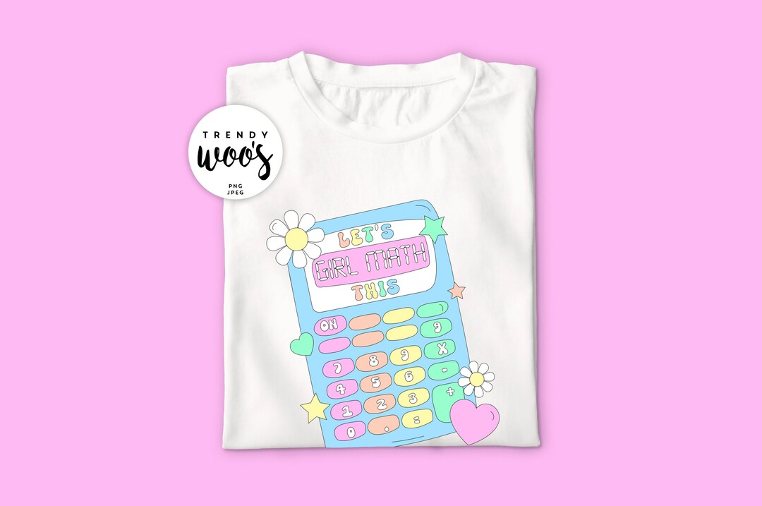 Girl Math Retro School Slogan Type Design Sublimation PNG Digital Art ...