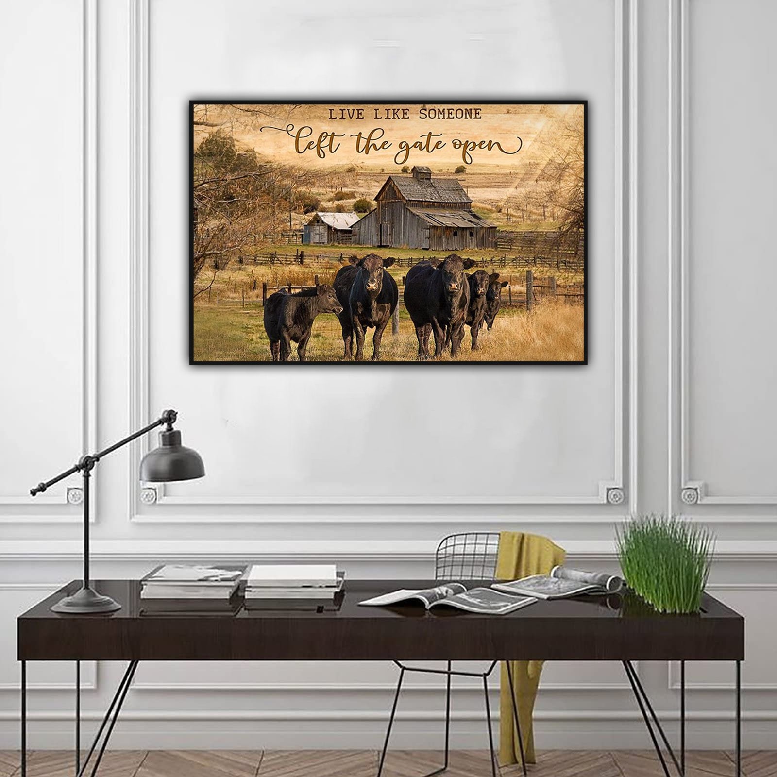 Black Angus Live Like Some One Cattle Poster, Personalized Angus Cattle ...