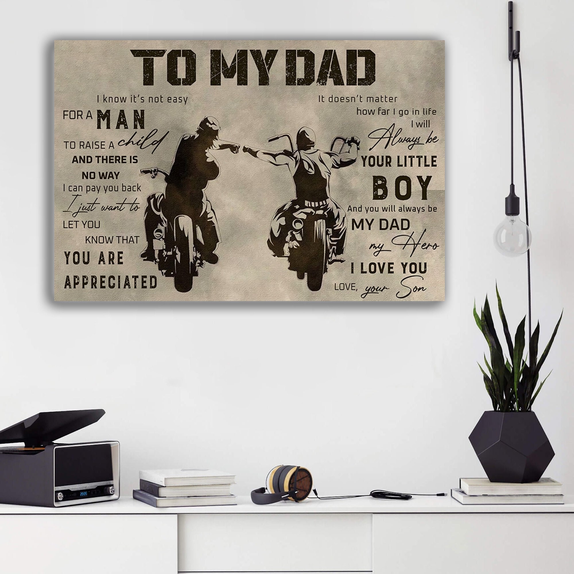 Motocross to My Dad Poster, Custom Poster Name, Gift Family Poster ...