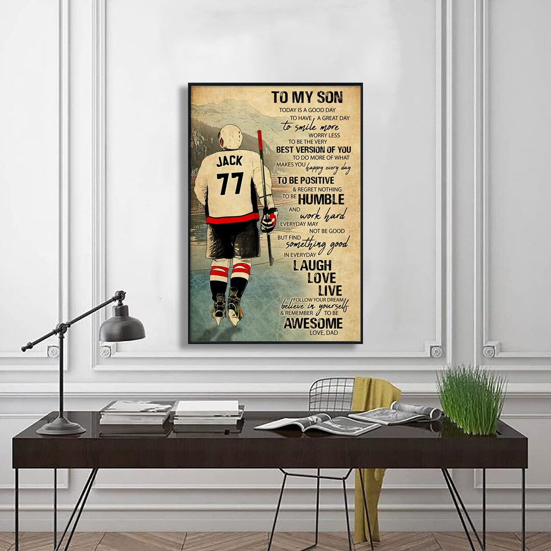 Custom Personalized Ice Hockey Poster, Hockey Gifts, Gifts for Hockey ...
