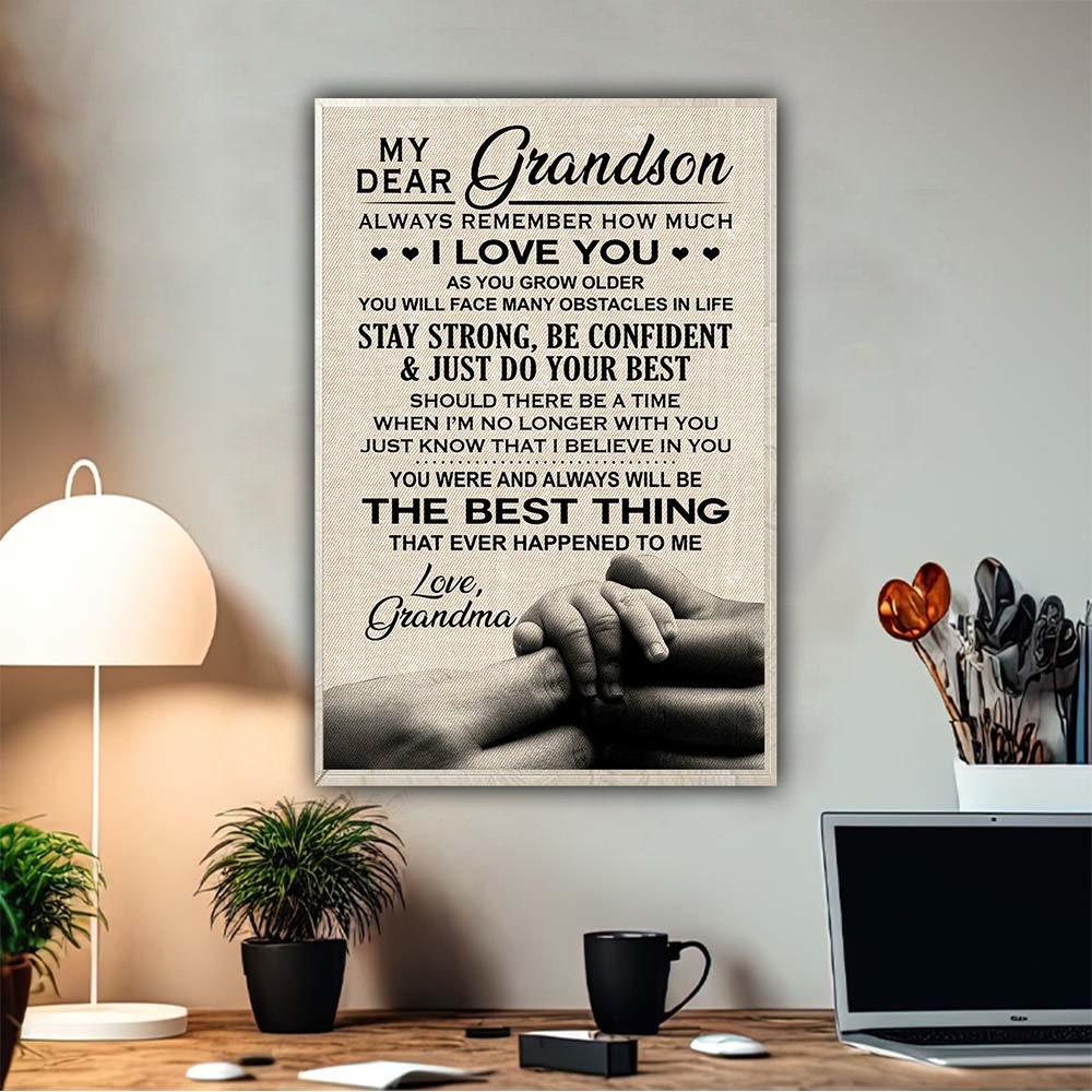 My Dear Grandson Always Remember How Much I Love You Poster, Custom ...