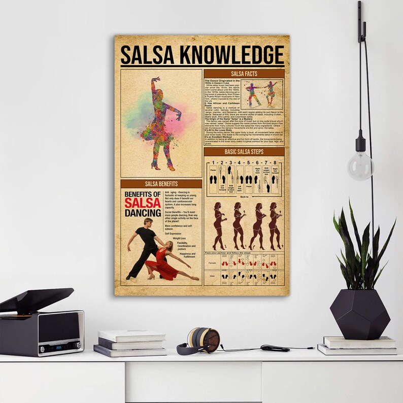 Salsa Knowledge Poster Knowledge Poster Vintage Poster Wall - Etsy