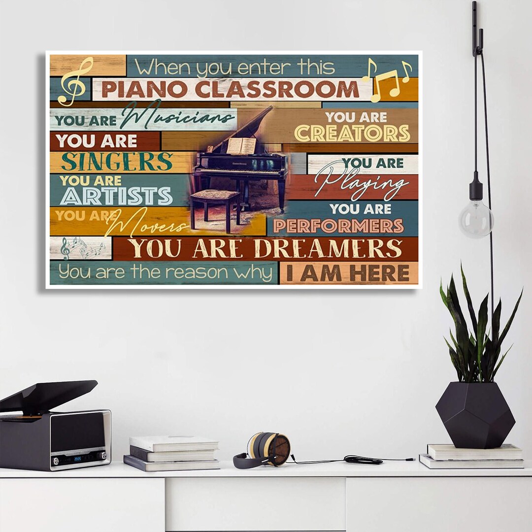 When You Enter This Piano Classroom Poster, Back to School Poster ...
