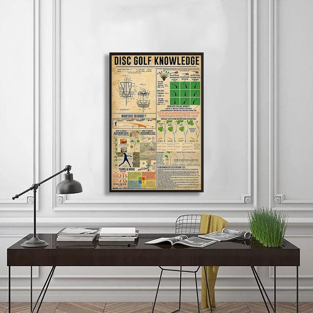 Disc Golf Knowledge Vertical Poster, Disc Golf Wall Decoration Poster ...