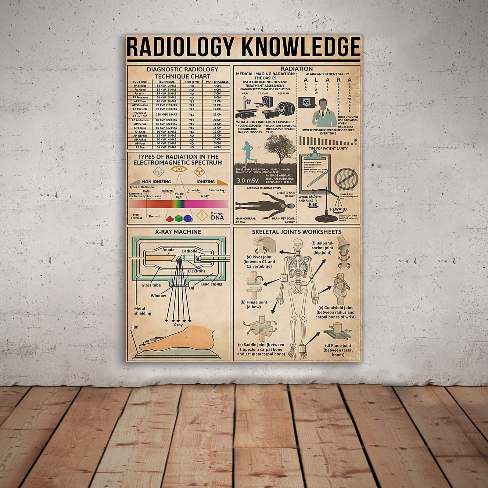Radiology Knowledge Poster, Knowledge Poster, Wall Art Home, Poster ...