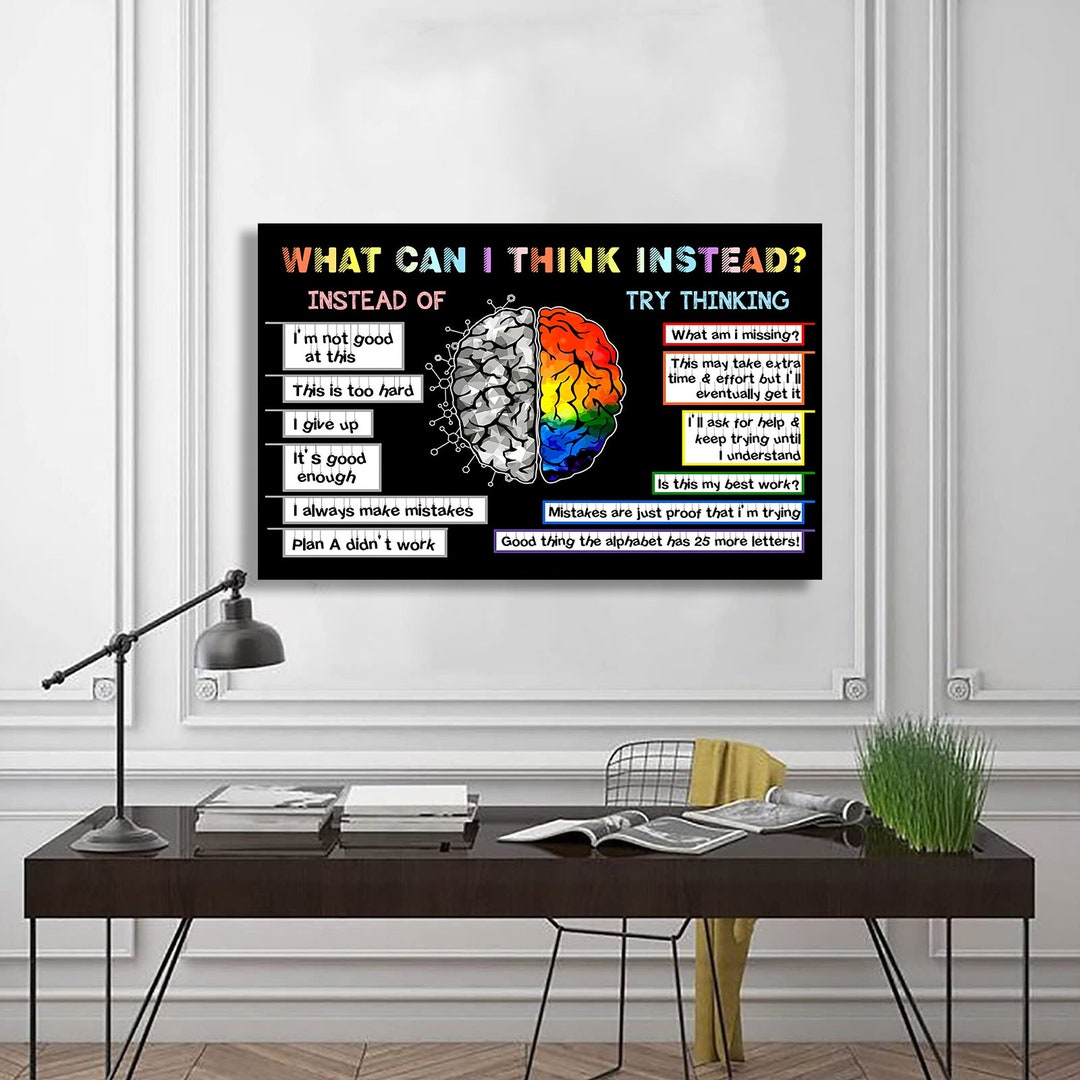 Back to School Poster, What Can I Think Instead Poster, Library Poster ...