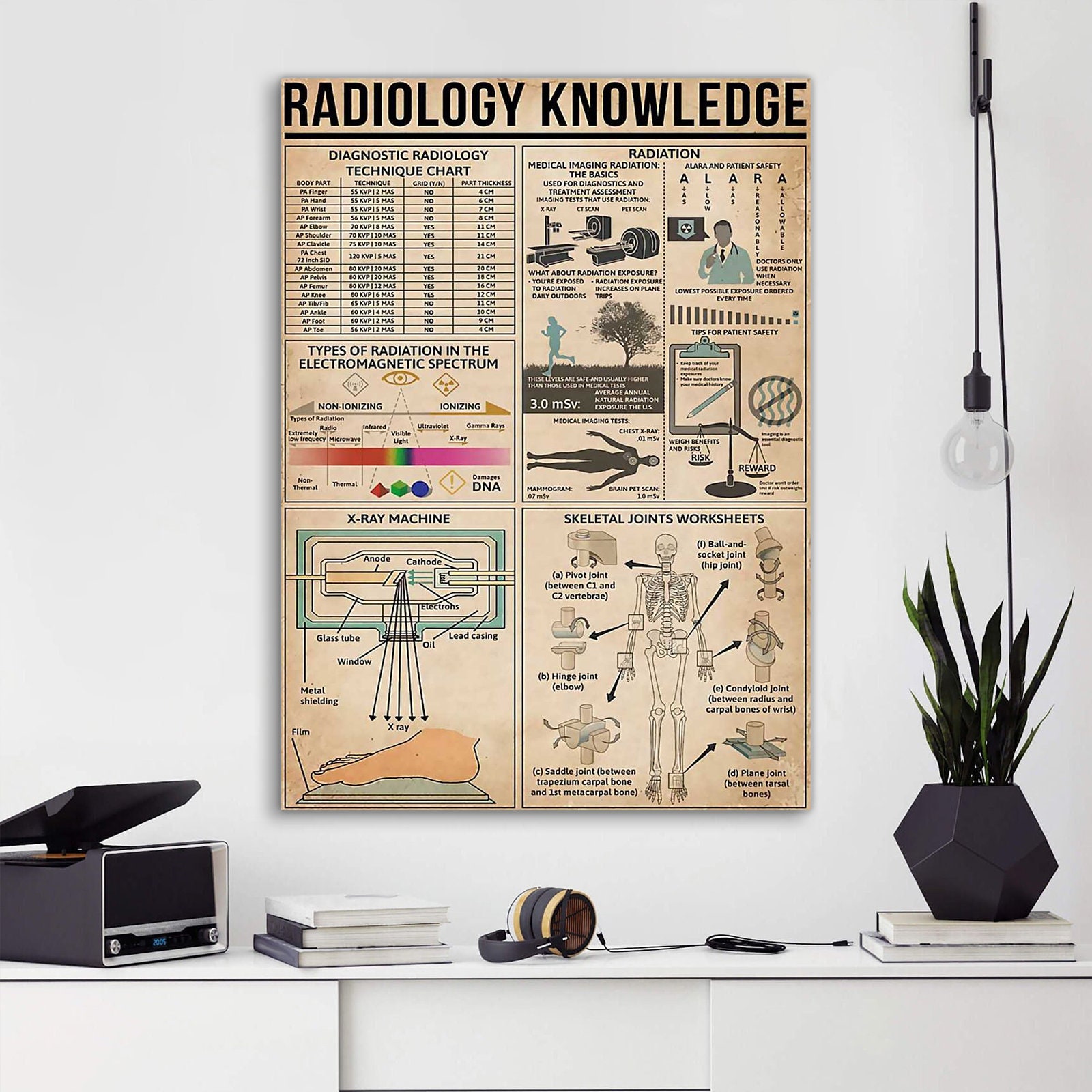 Radiology Knowledge Poster, Knowledge Poster, Wall Art Home, Poster ...