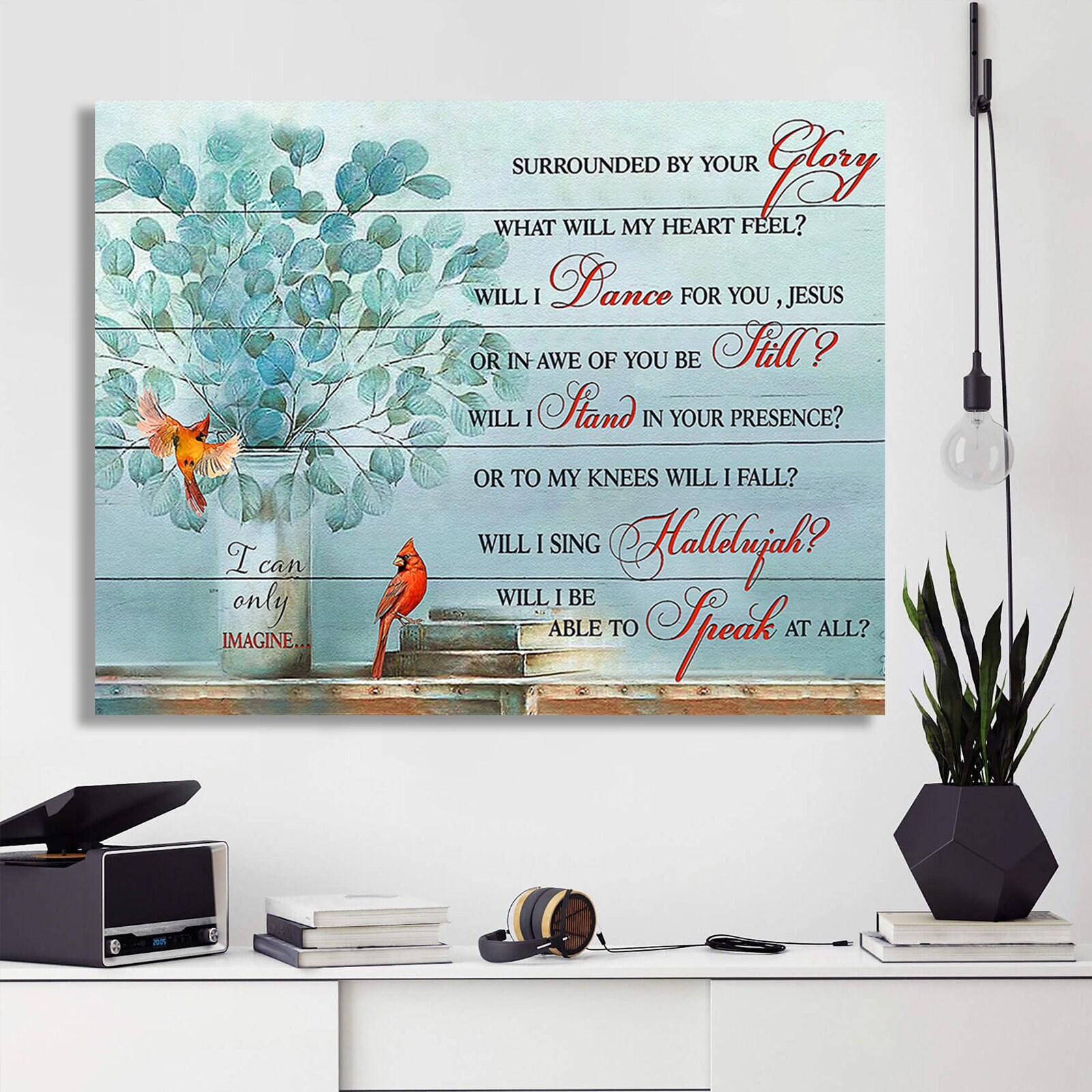 I Can Only Imagine Jesus Landscape Poster, Vintage Graden Poster ...