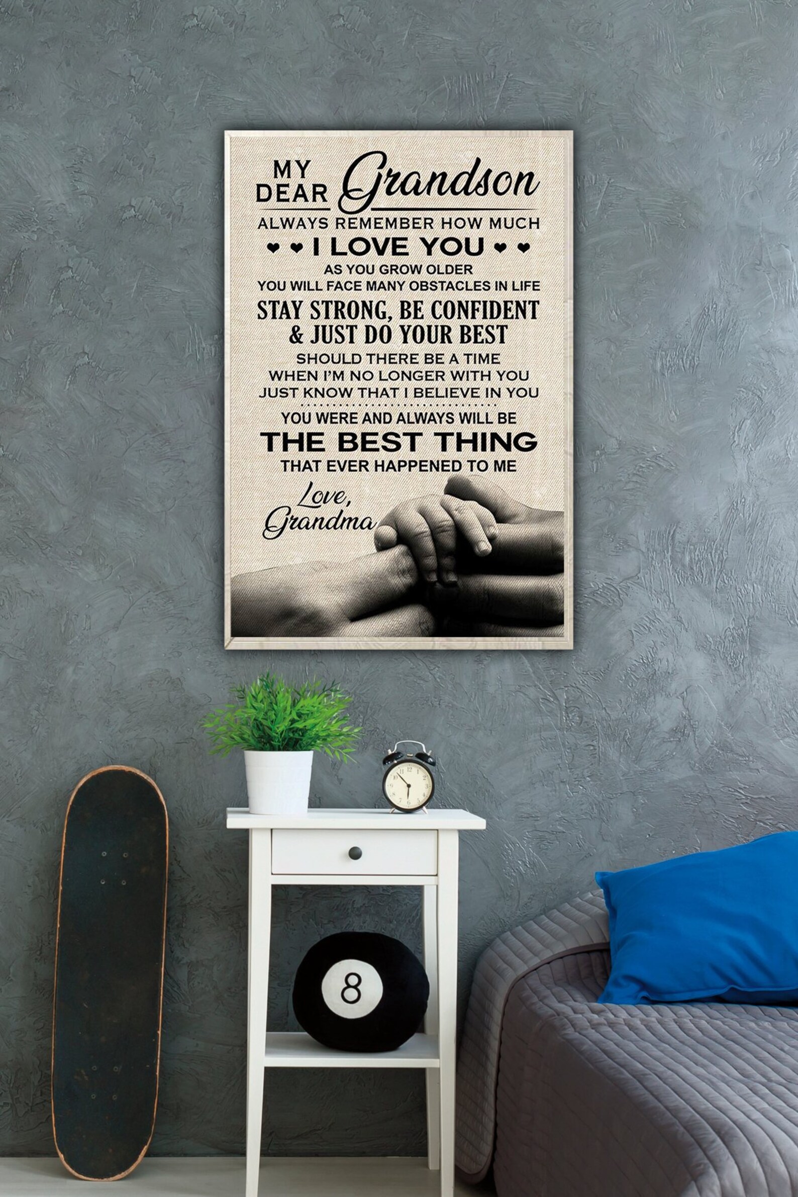 My Dear Grandson Always Remember How Much I Love You Poster, Custom ...