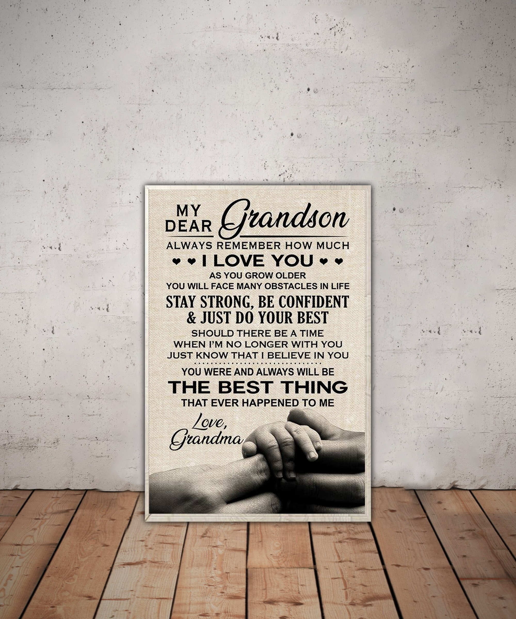 My Dear Grandson Always Remember How Much I Love You Poster, Custom ...