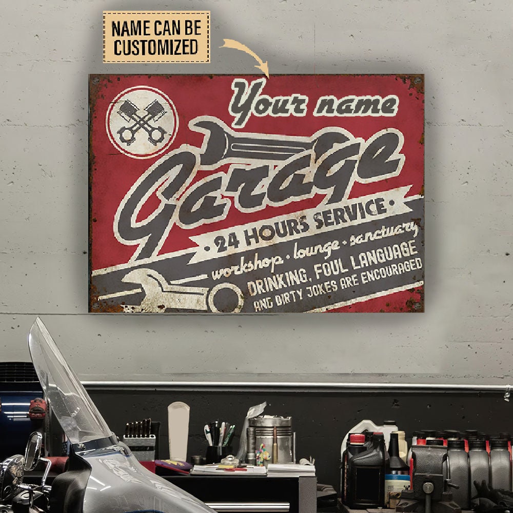 Personalized Auto Garage Foul Language Customized Classic Metal Signs ...