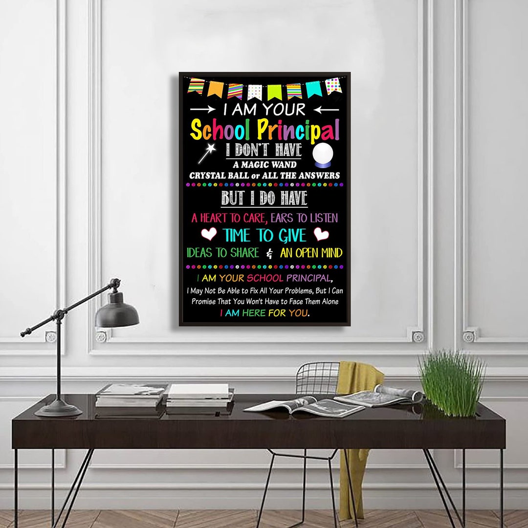 I Am Your School Principal Poster Art, Back to School Poster, Gift ...