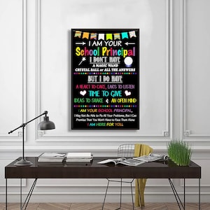 I Am Your School Principal Poster Art, Back to School Poster, Gift ...