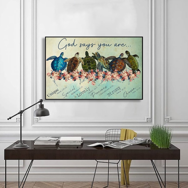 Turtle Poster - Etsy