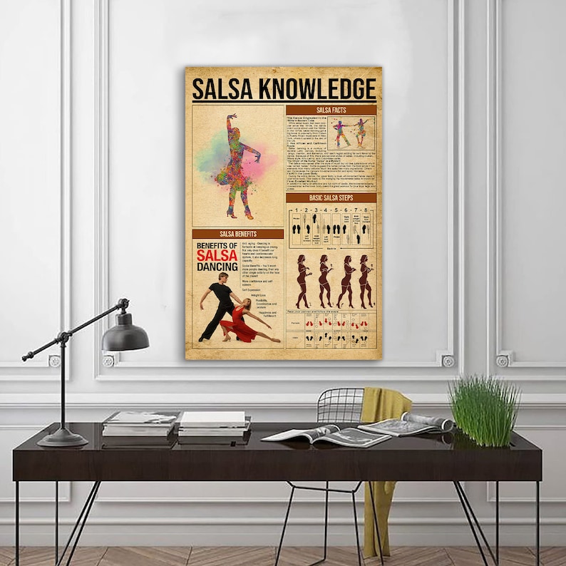 Salsa Knowledge Poster Knowledge Poster Vintage Poster Wall - Etsy