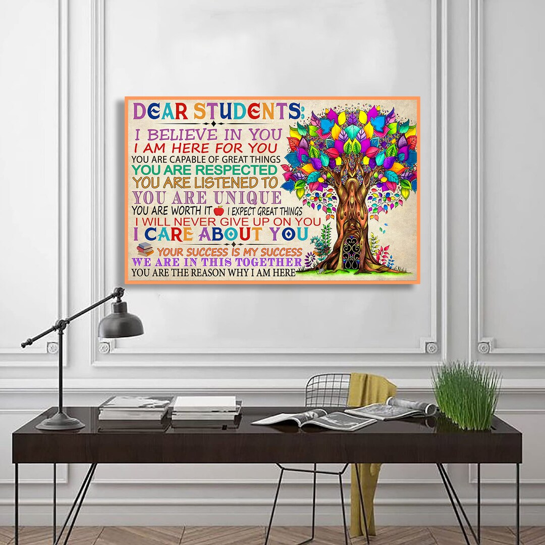 Dear Students I Believe in You I Am Here for You Back to School Poster ...