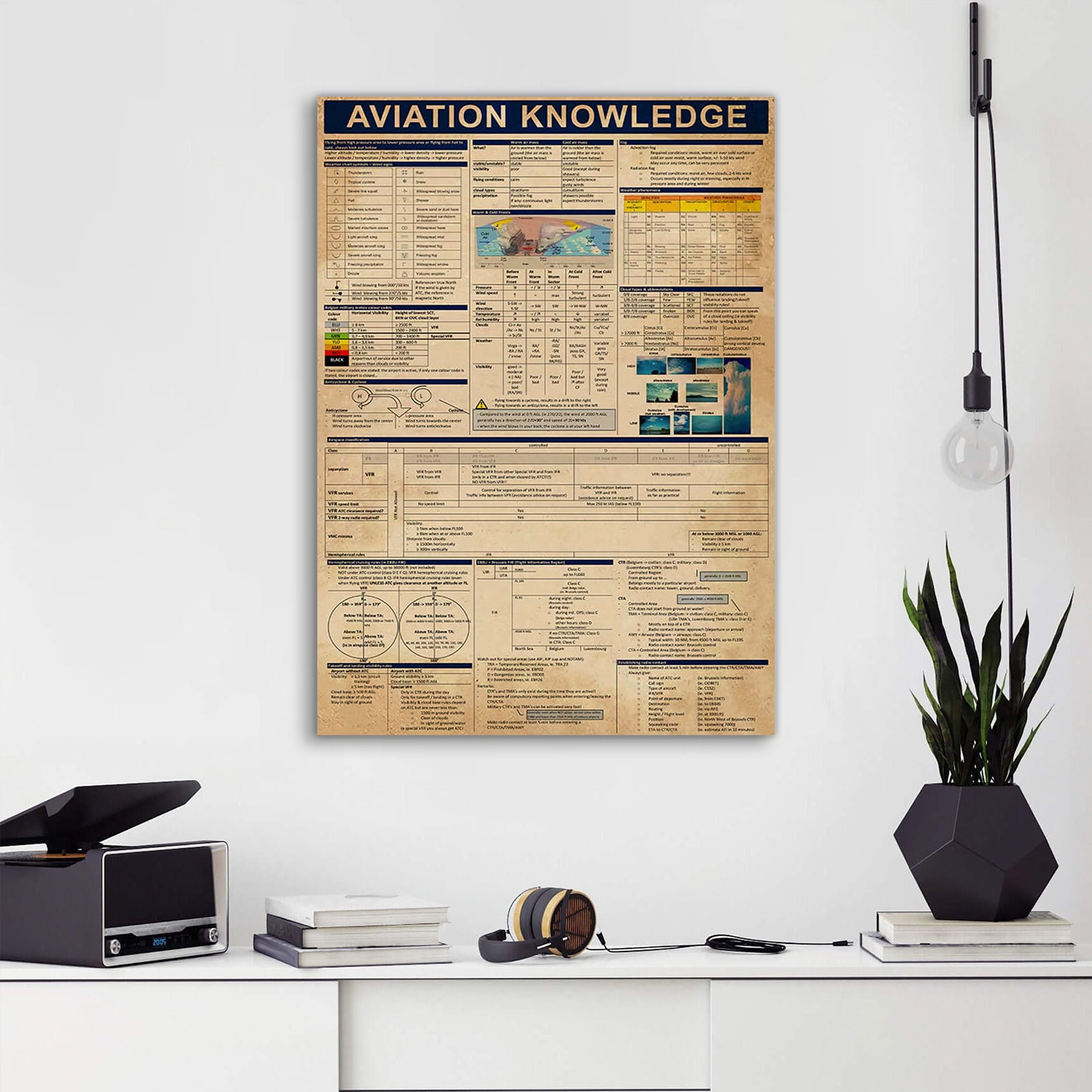 Aviation Knowledge Poster Vertical Poster, Wall Art Home, Knowledge ...