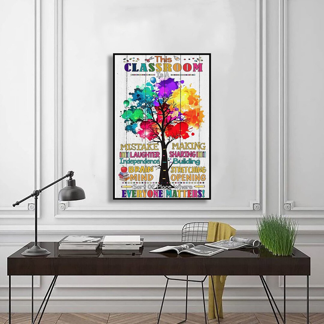 Colorful Tree Poster This Classroom is A Mistake Making Poster Gifts ...
