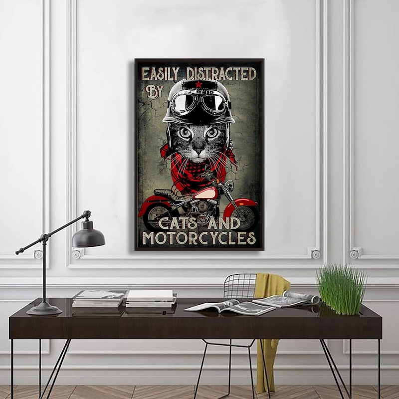 Motorcycle Poster - Etsy
