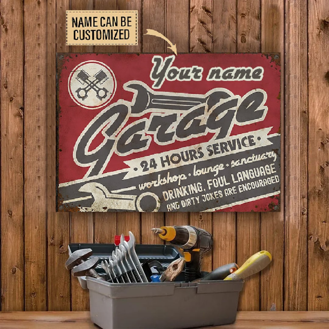 Personalized Auto Garage Foul Language Customized Classic Metal Signs ...
