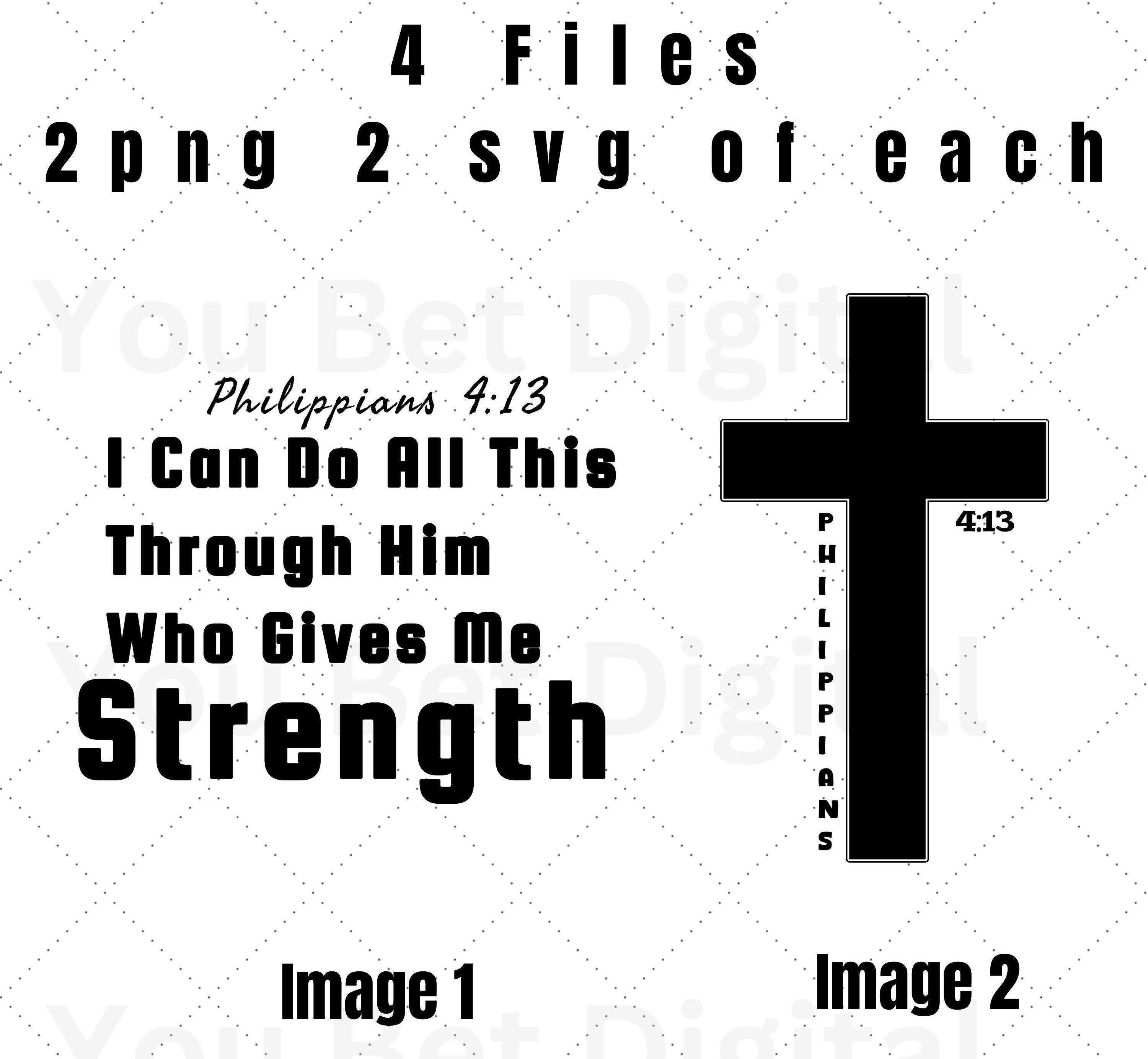 Philippians 4:13 Svg Scipture Svg Bible Verse Svg Cross Svg Christian ...