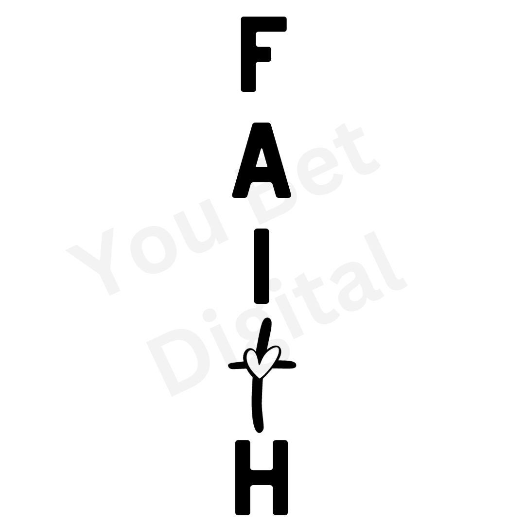 Vertical Faith Svg Faith Cross SVG Faith Clipart Circut - Etsy