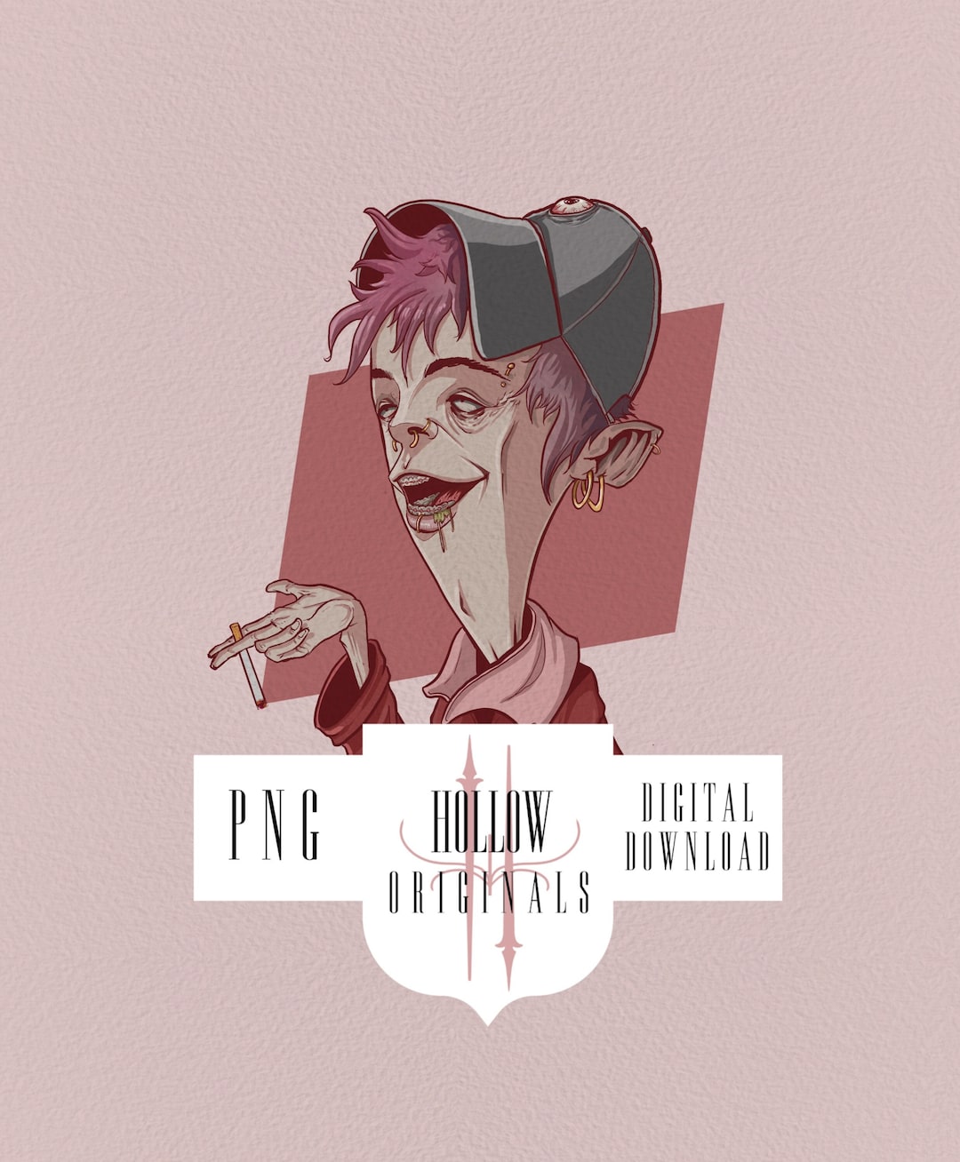 Junkie - PNG, Digital Download, High Resolution. Full Illustration ...
