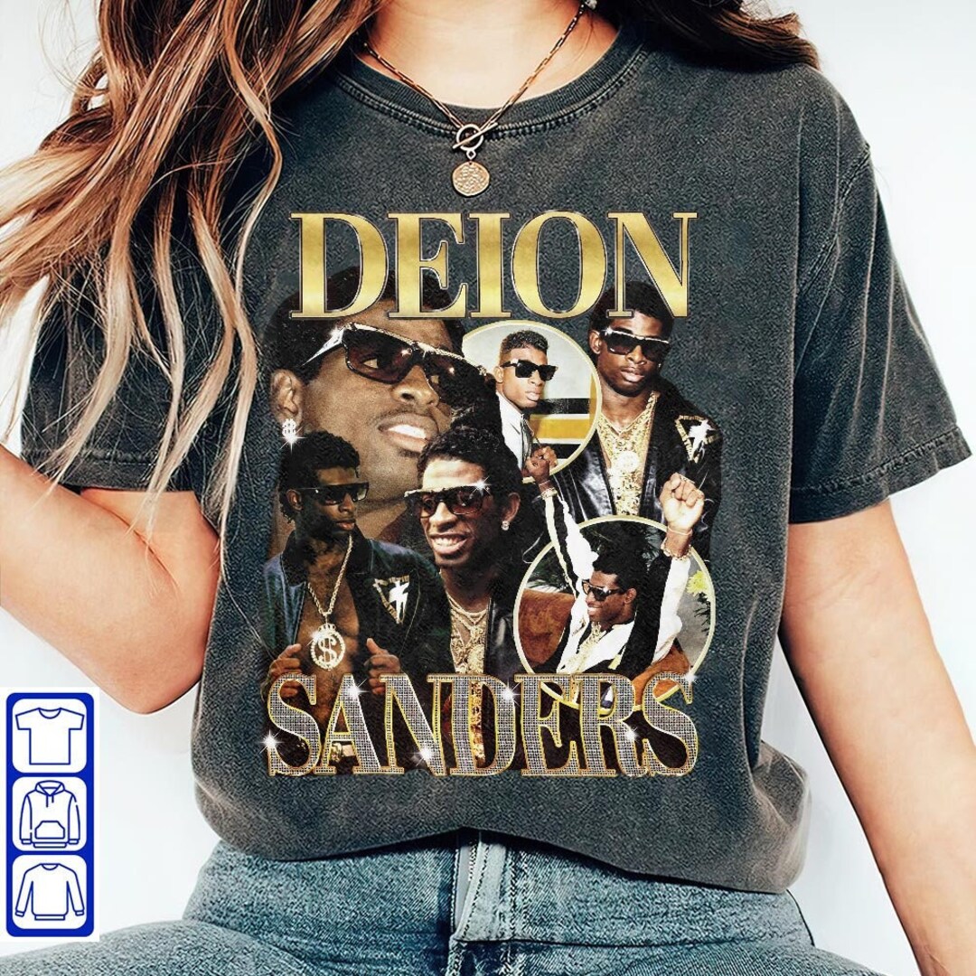 Vintage 90s Graphic Style Deion Sanders T-shirt Deion Sanders - Etsy