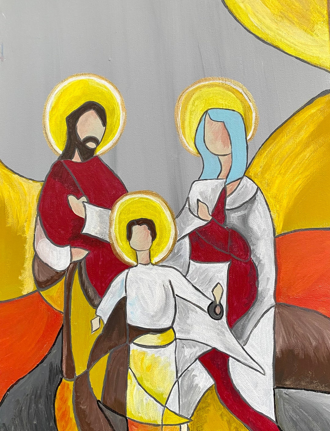 Modern Art of the Holy Family - Etsy