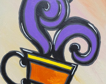 Cartoon Coffee Cup Digital Download PNG, Cup of Joe, Java Lover Digital ...