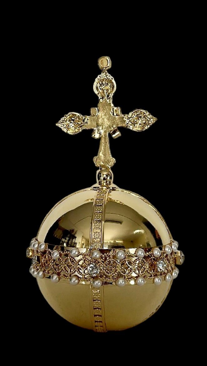 Imperial Globe With Cross, Astrolabe, Orb, GOLD Galvanic Bath Brass ...