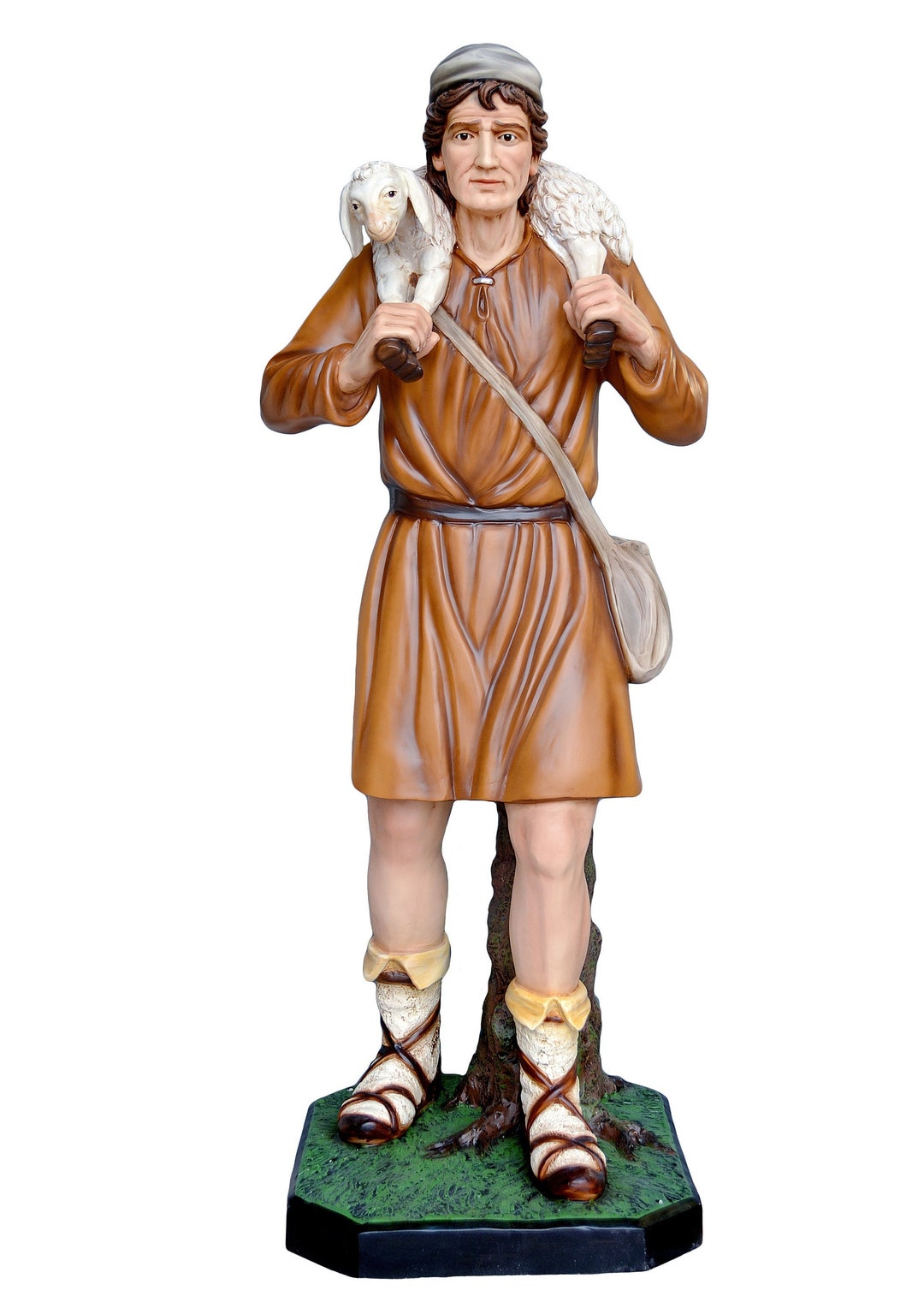 Hand-painted Color Fiberglass Nativity Characters H Cm. 160 64 Shepherd ...