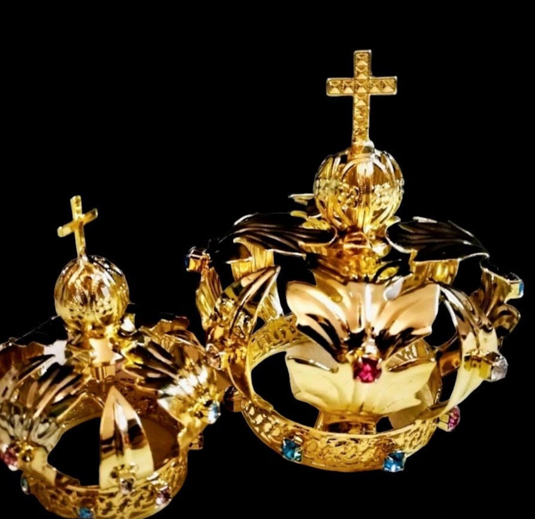 Brass Gold-plated Imperial Marian Crown Customizable. Imperial Marian ...