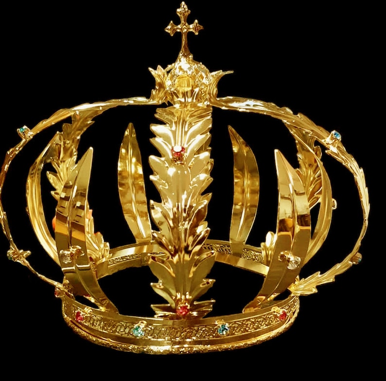 Brass Gold-plated Imperial Marian Crown Customizable. Imperial Marian ...