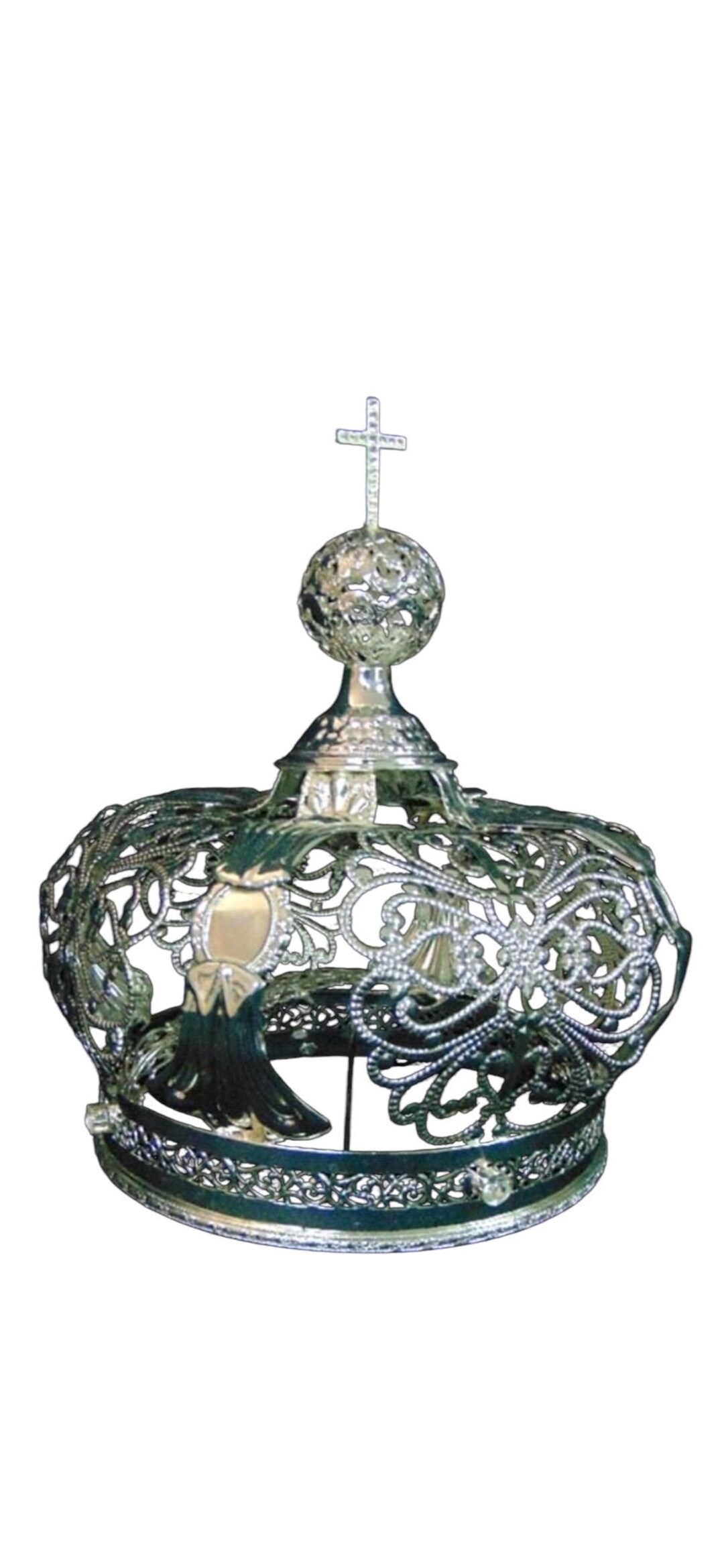 Regal Feligree Crown Silver Plated. Customizable Sizes for Madonna ...