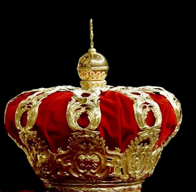 Spanish Royal CROWN Sterling Silver "800" Silver + 24k Gold Plated ...