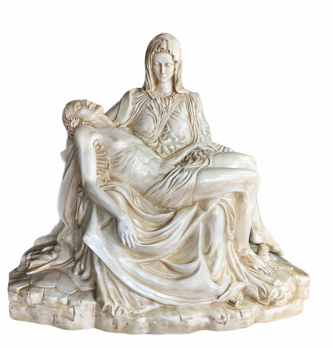 Pietà by Michelangelo Cm. L. 150 X D. 90 X H Cm. 130 Marble Effect ...