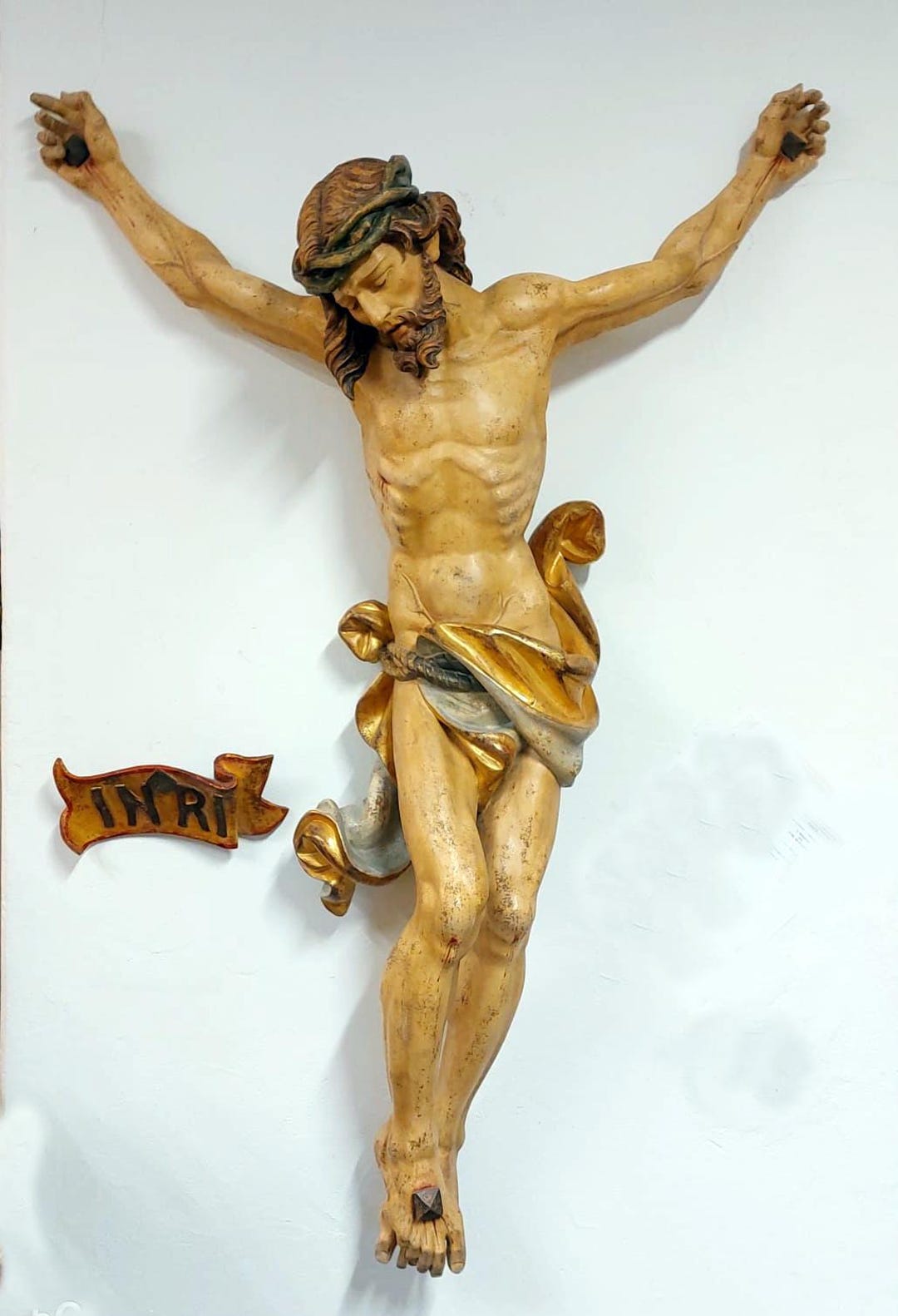 Handcarved Wooden Christ Color Full Different Sizes. Body of Christ ...