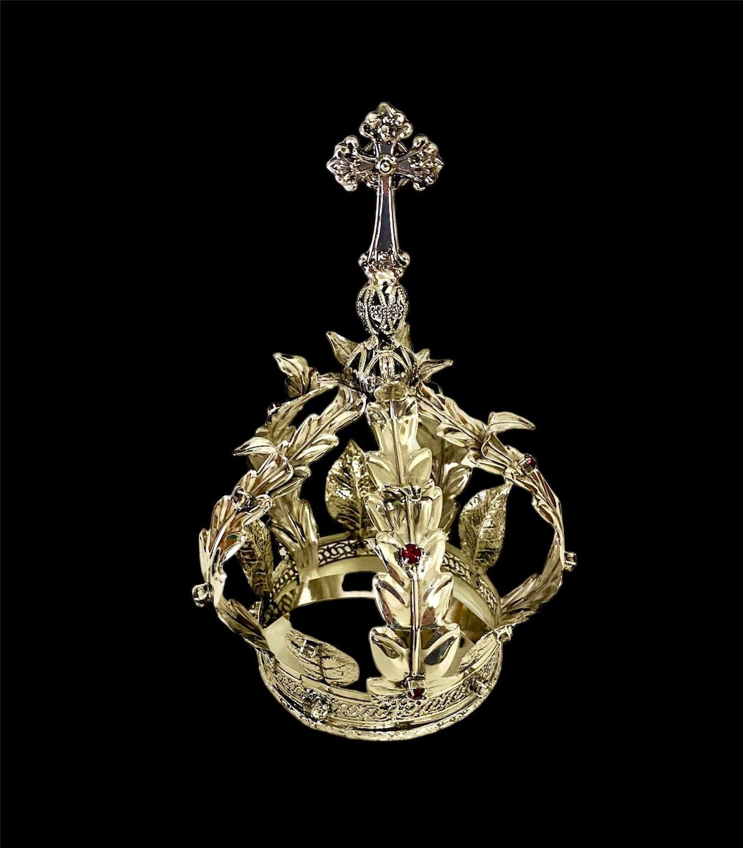 Imperial Marian Crown With Leaves in Silver-plated Brass, Sizes of Your ...