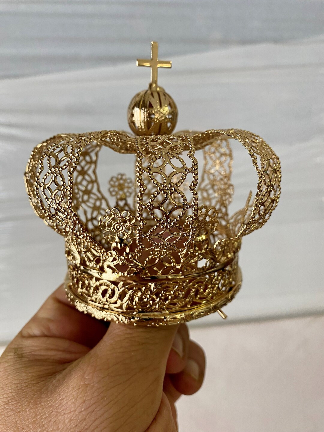 IMPERIAL CROWN Ø Cm. 7.5 X H Cm. 10 Assembled Brass in Galvanic Gold - Etsy