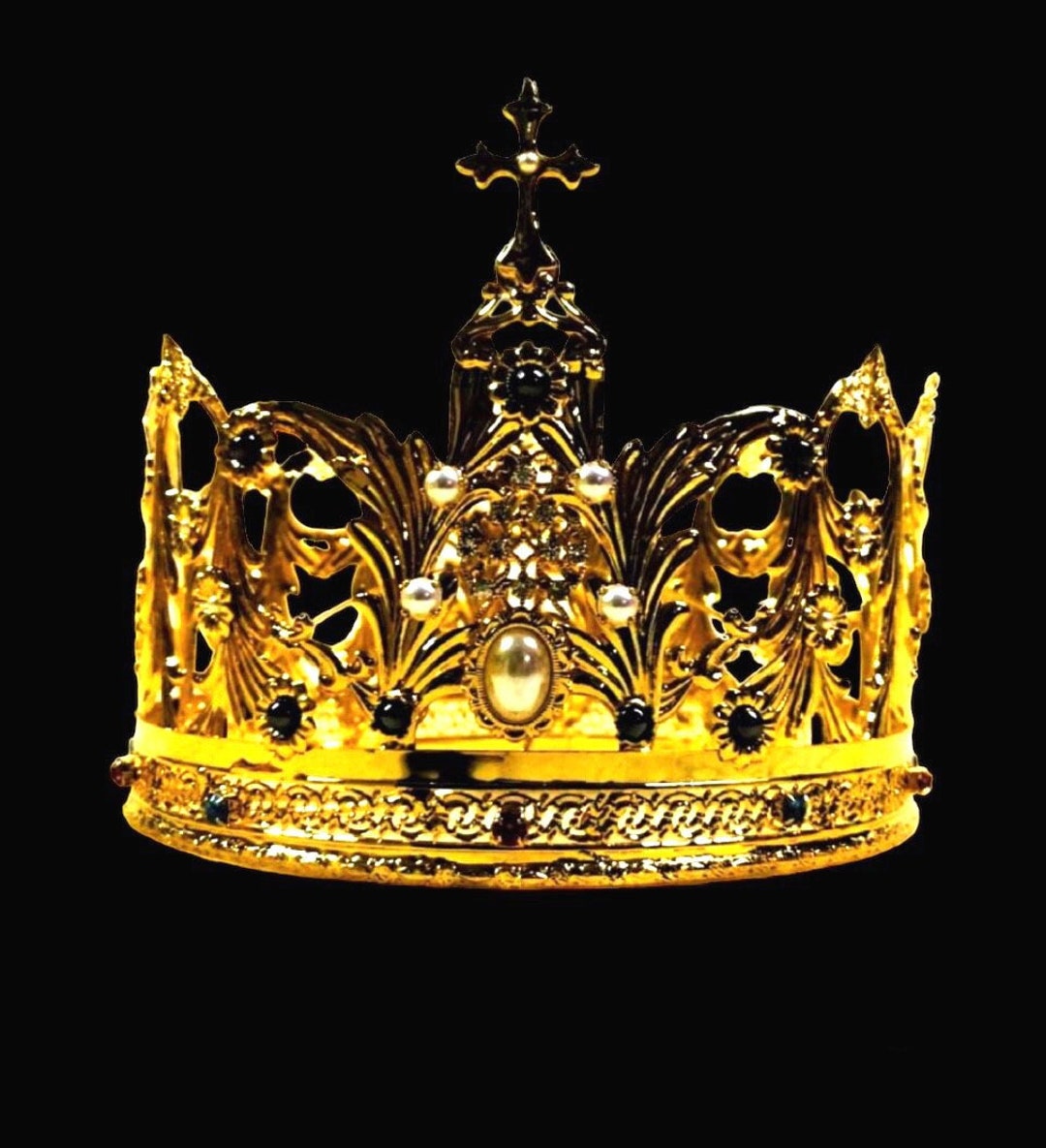 Open Royal Crown in Gold Galvanic Brass Choice of Sizes - Etsy