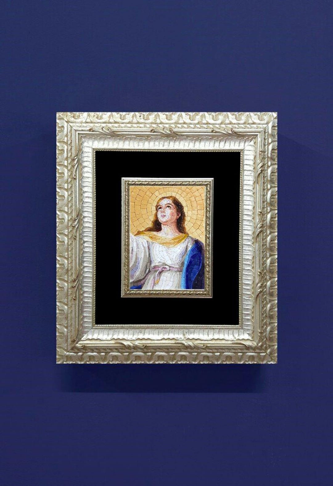 Handmade Mosaic Portrait of Our Lady of Assumption With Frame. Really ...