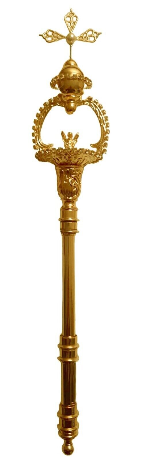 IMPERIAL Scepter WITH STONES Hand Assembled Brass Galvanic Bath Gold Ø ...