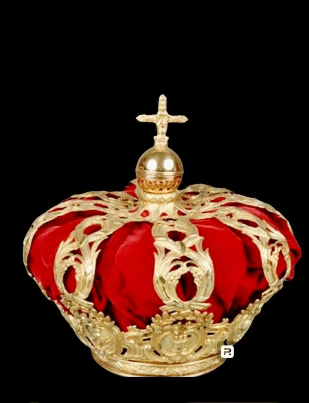 Spanish Royal CROWN Sterling Silver 800 Silver 24k Gold Plated. Exact ...
