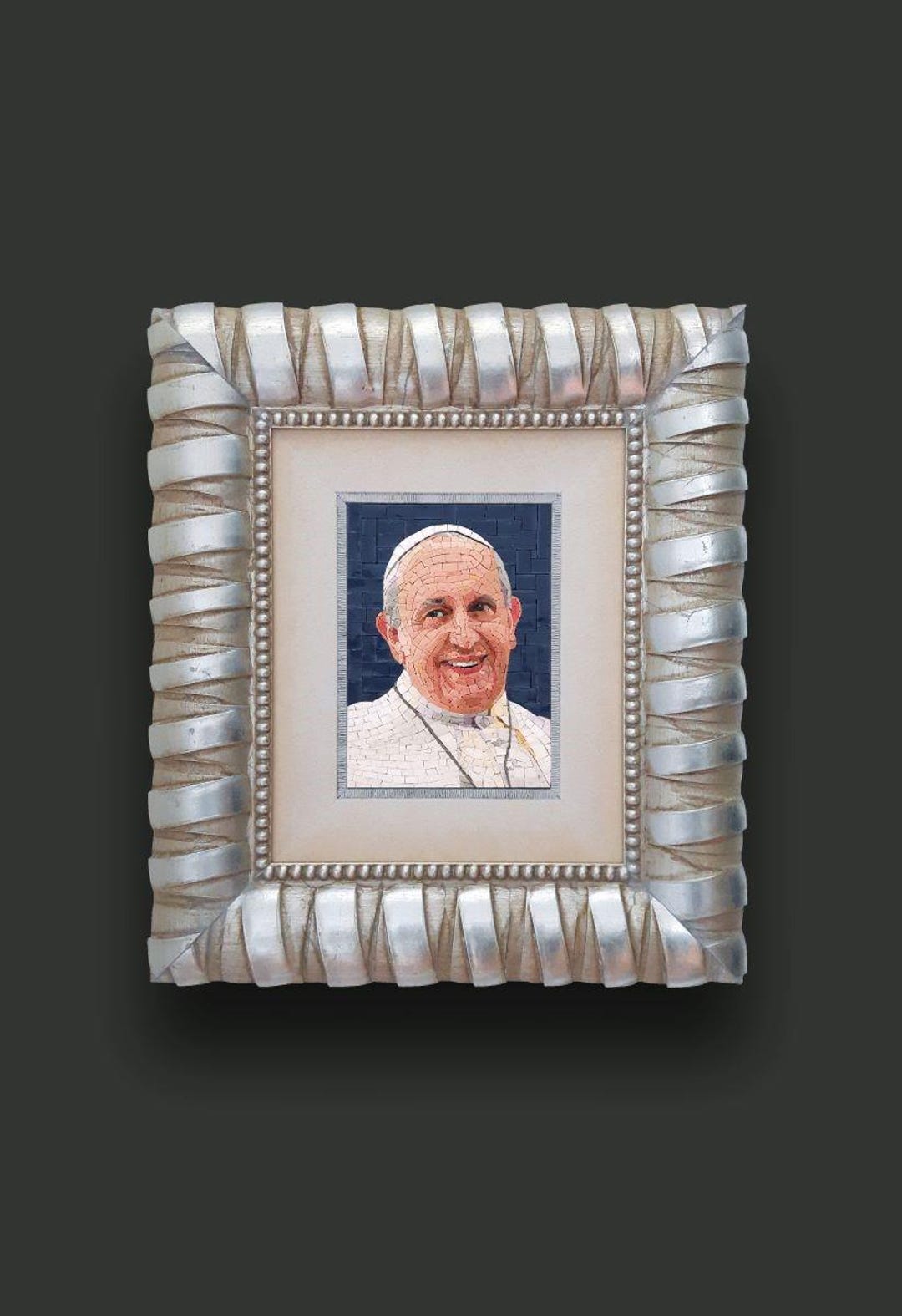 MOSAIC Face of Pope FRANCIS With Frame Com 37x42 15x 17 - Etsy