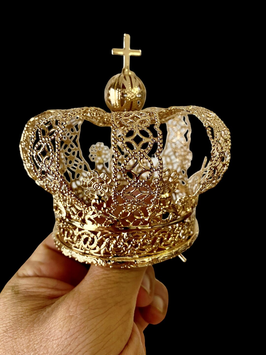 Ornate Imperial Crown for Childe or Little Madonna Statue Galvanized ...