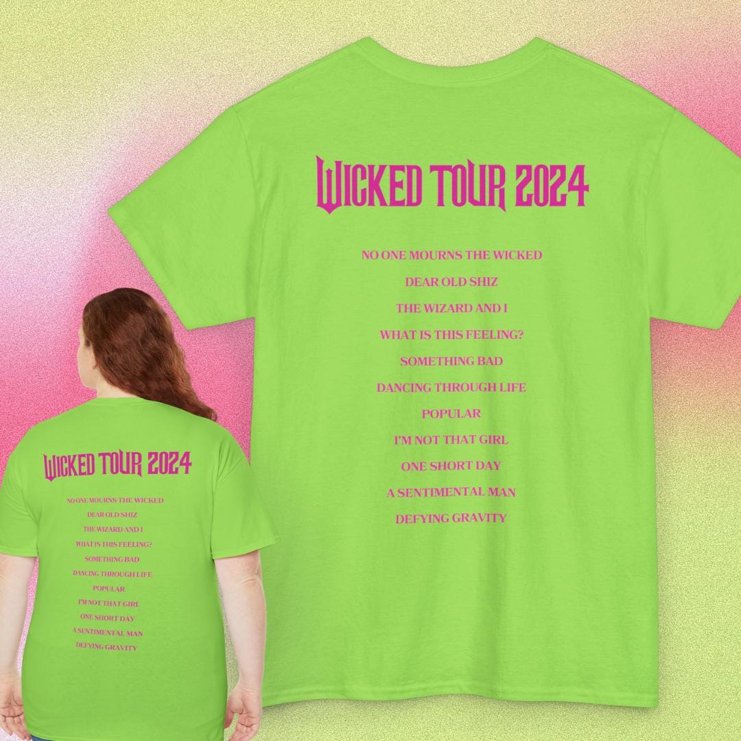 Wicked Tracklist Inspired Tour Shirt Unisex Heavy Cotton Tee Ariana ...