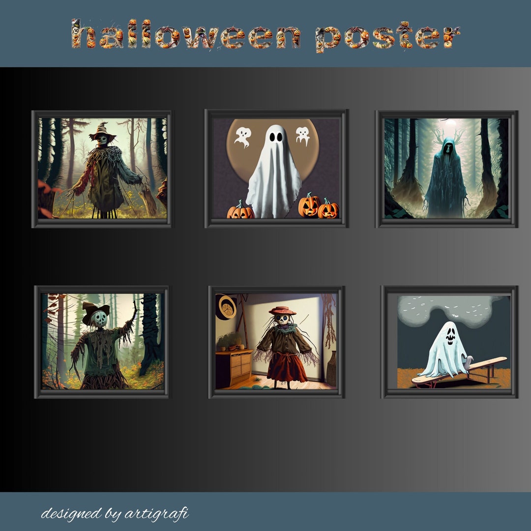 11 Halloween Posters Printable Posters Halloween Decoration Halloween ...